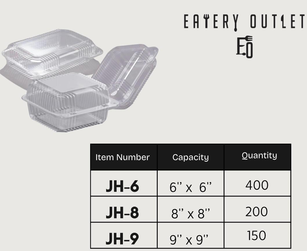 Clear clamshell boxes - Eatery Outlet